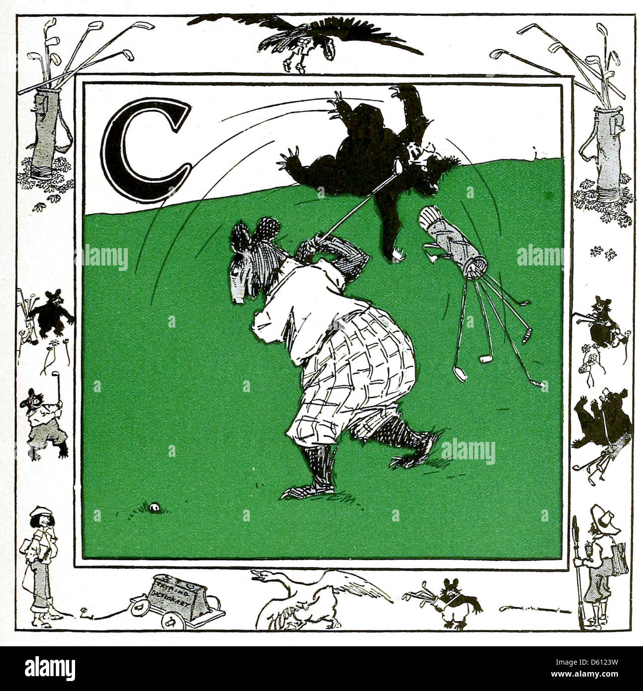 This 1900 humorous illustration book, 'A Hand-Book of Golf for Bears ...