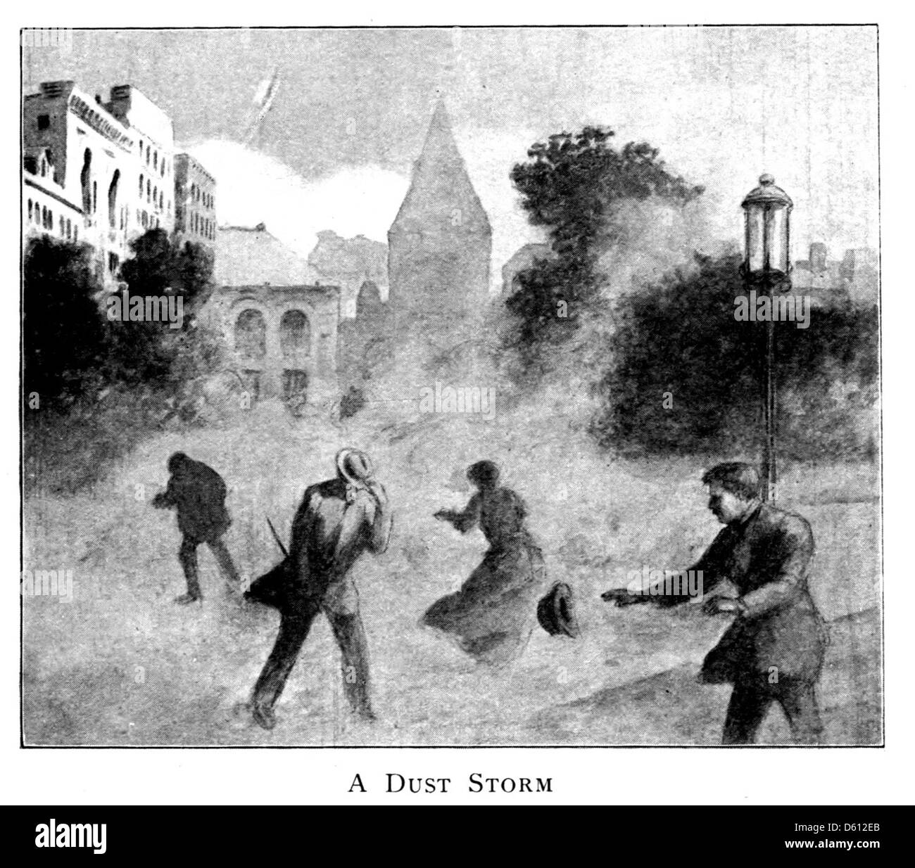 A 1906 photograph capturing the severe impact of a dust storm ...