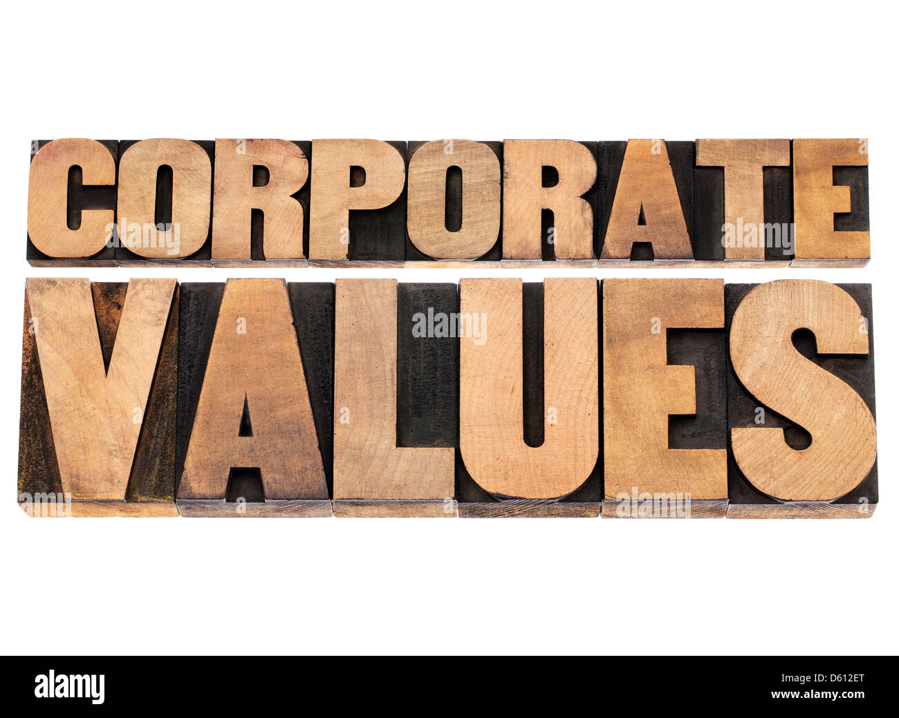 corporate values - business ethics and integrity concept - isolated ...