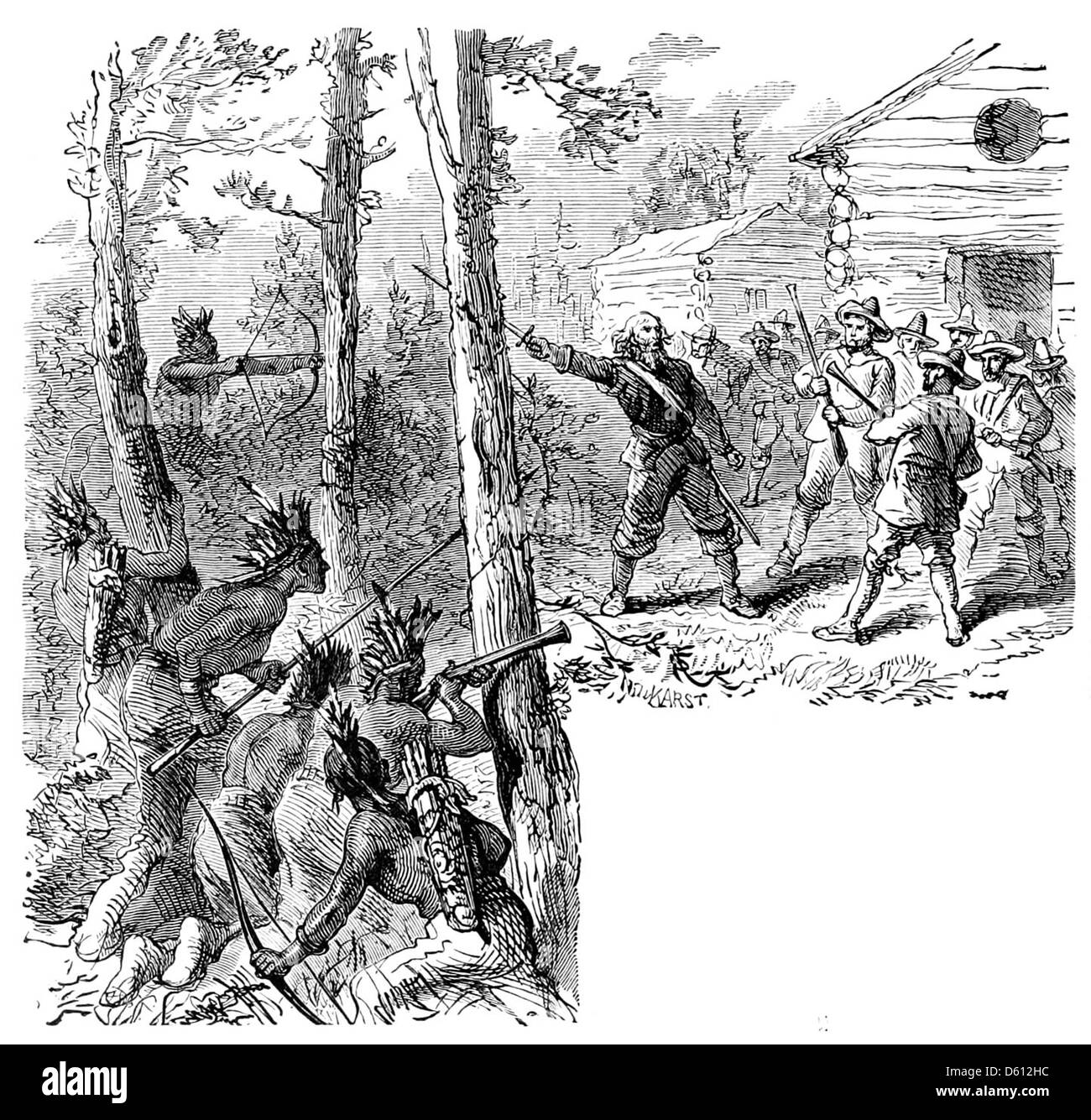 This 1881 illustration captures scenes of American landscapes, native ...