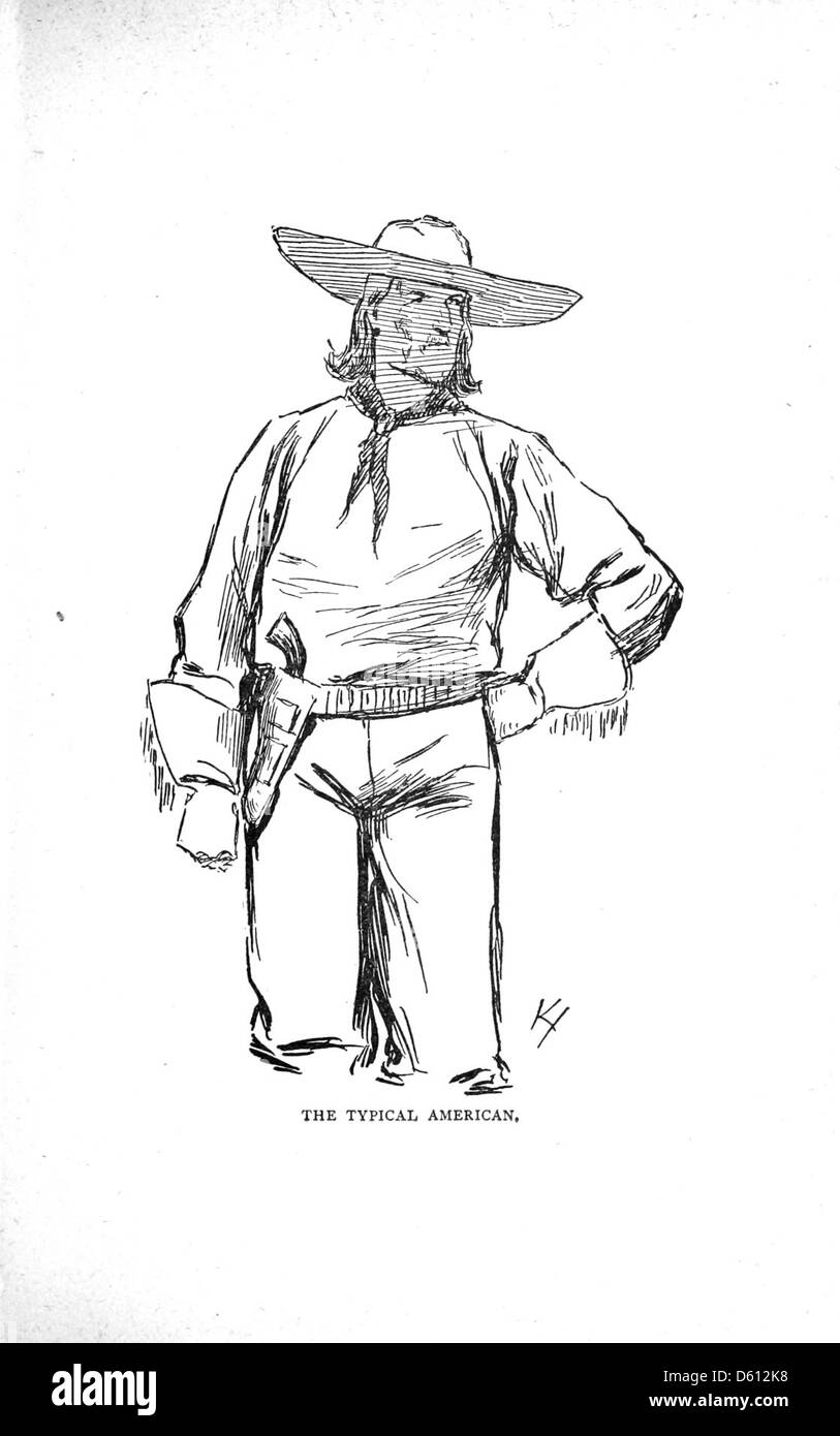 A depiction from 'A Frenchman in America', highlighting an American ...