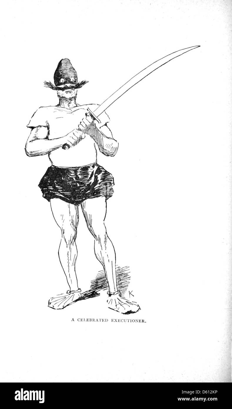 This image from 'A Frenchman in America' depicts an executioner ...
