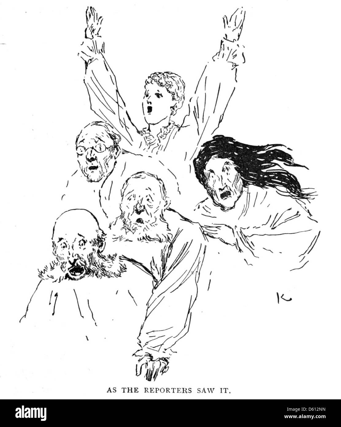 This early 20th-century French advertisement portrays a dramatic scene ...