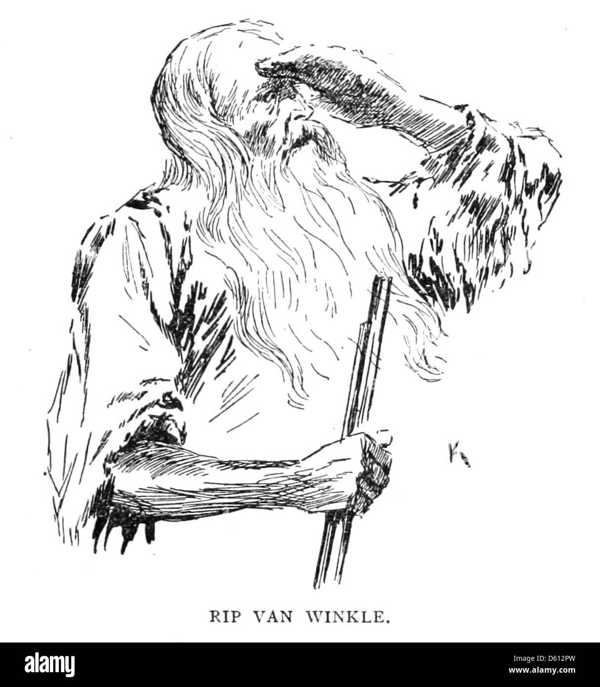 An illustration or photograph connected with the story 'Rip Van Winkle ...