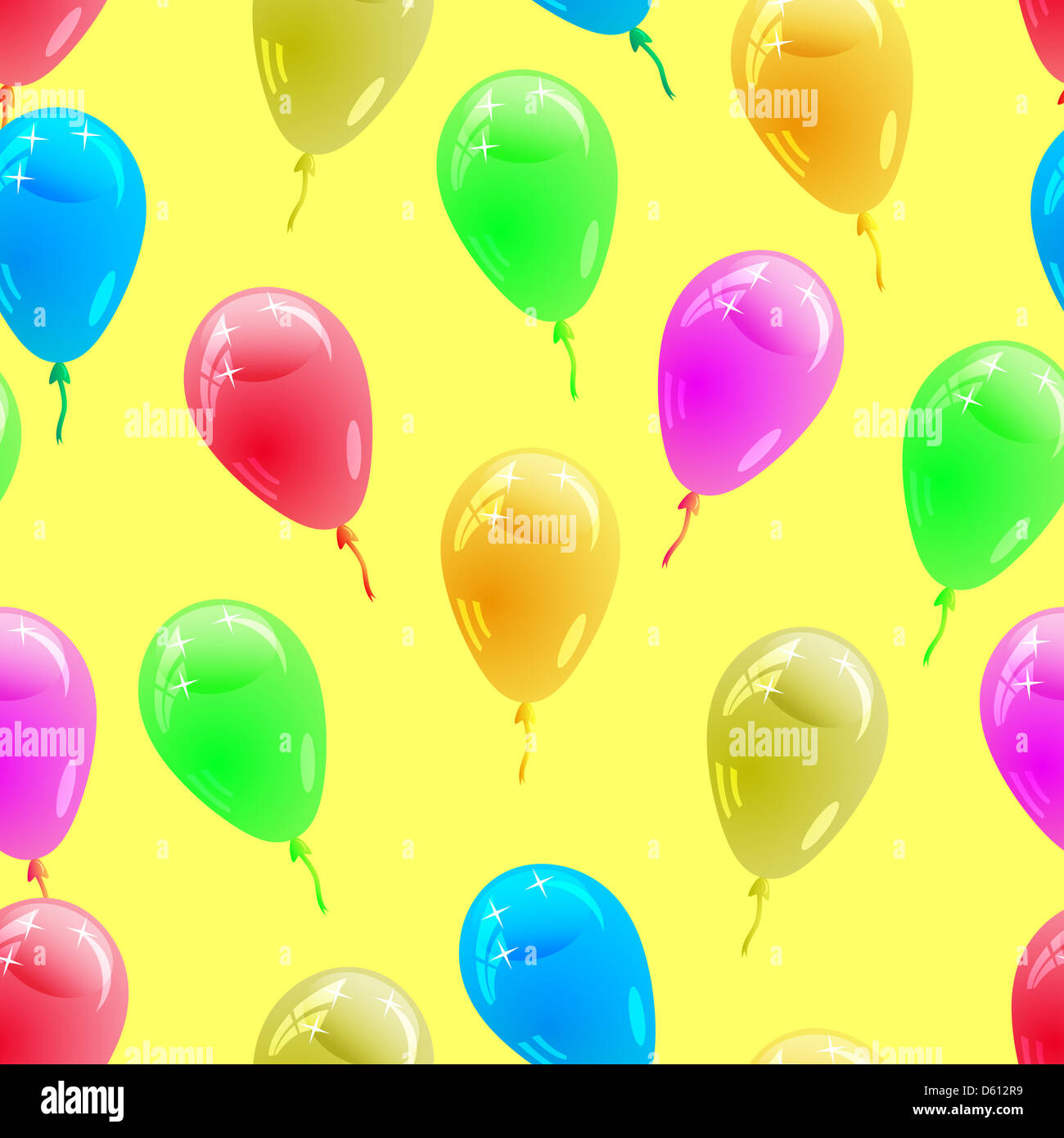 Background with glossy multicolored balloons. . Seamless wallpaper ...