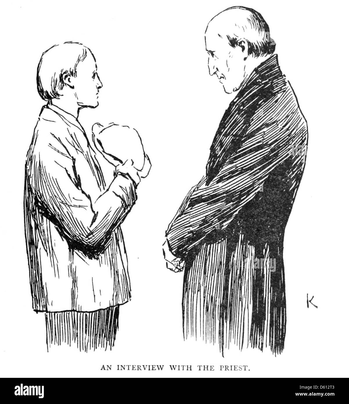 This image features a Frenchman in America portrayed as a priest. It ...