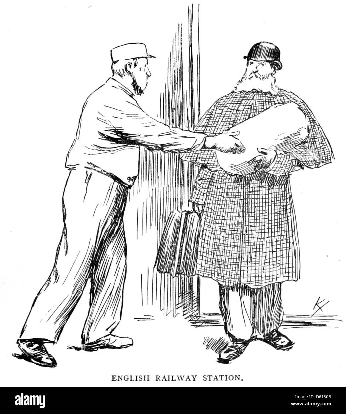 An image from 'A Frenchman in America,' showing a railway station in ...
