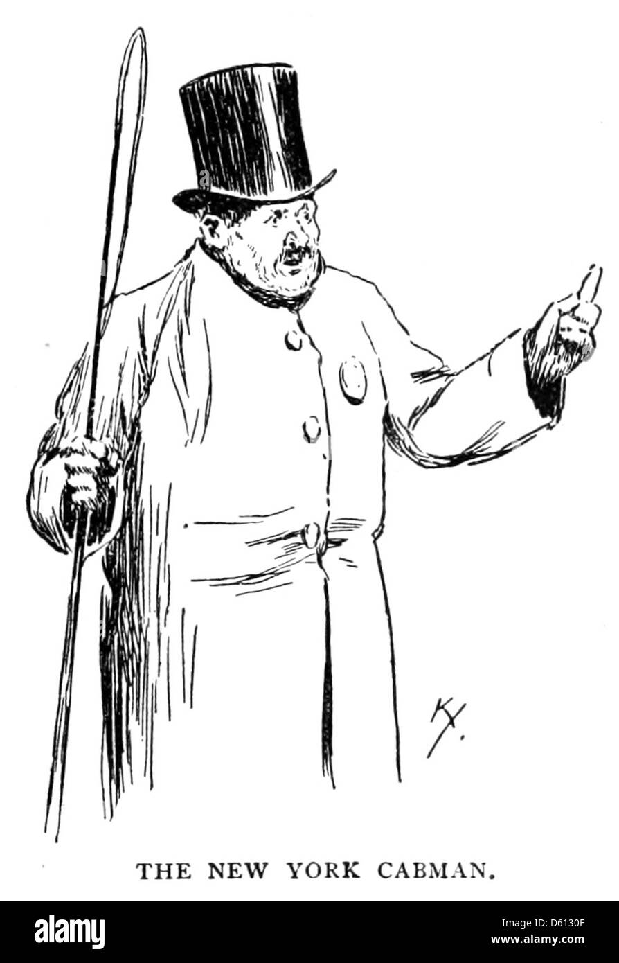 This image likely depicts a French immigrant cabman working in New York ...