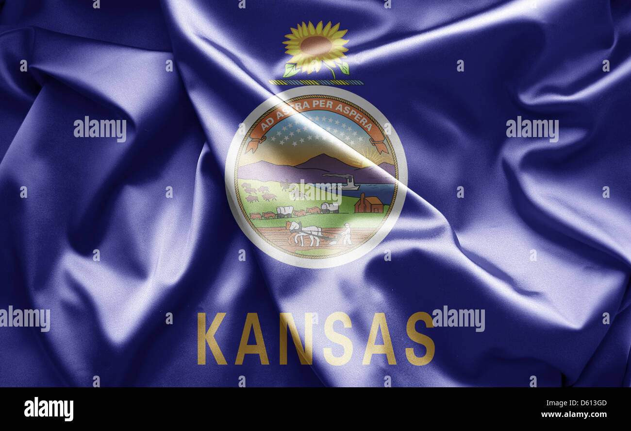 Usa state kansas flag hi-res stock photography and images - Alamy