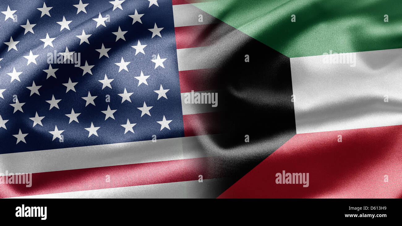 Kuwait usa flag hi-res stock photography and images - Alamy