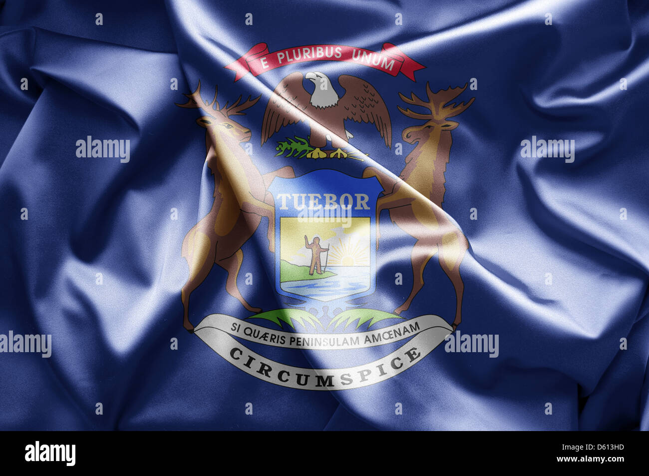 Michigan state flag hi-res stock photography and images - Alamy