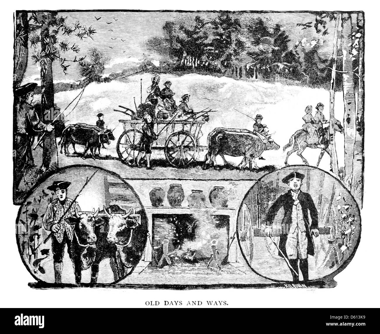 19th century family horse carriage Black and White Stock Photos ...