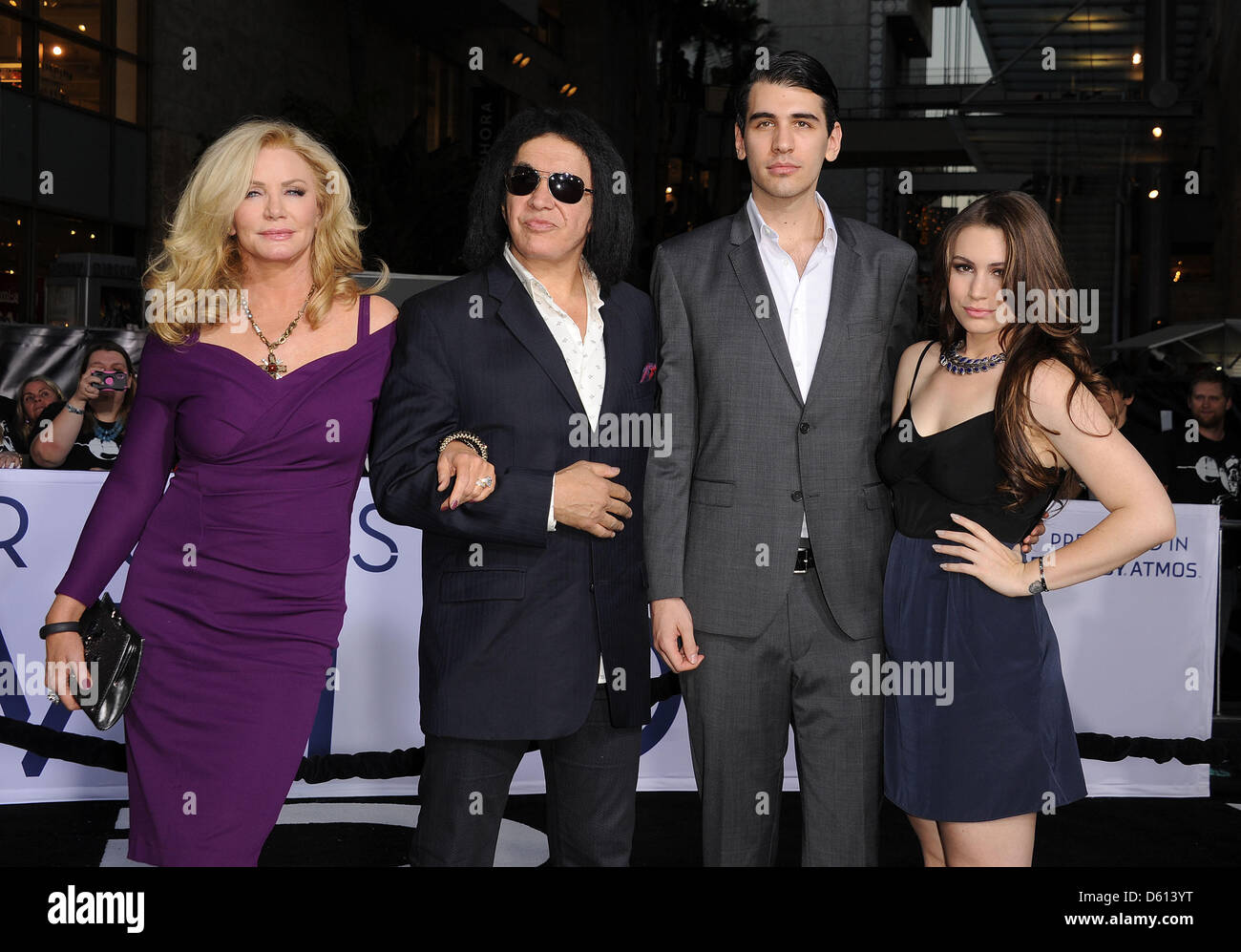 Los Angeles, California, USA. 10th April 2013. Gene Simmons & Family ...