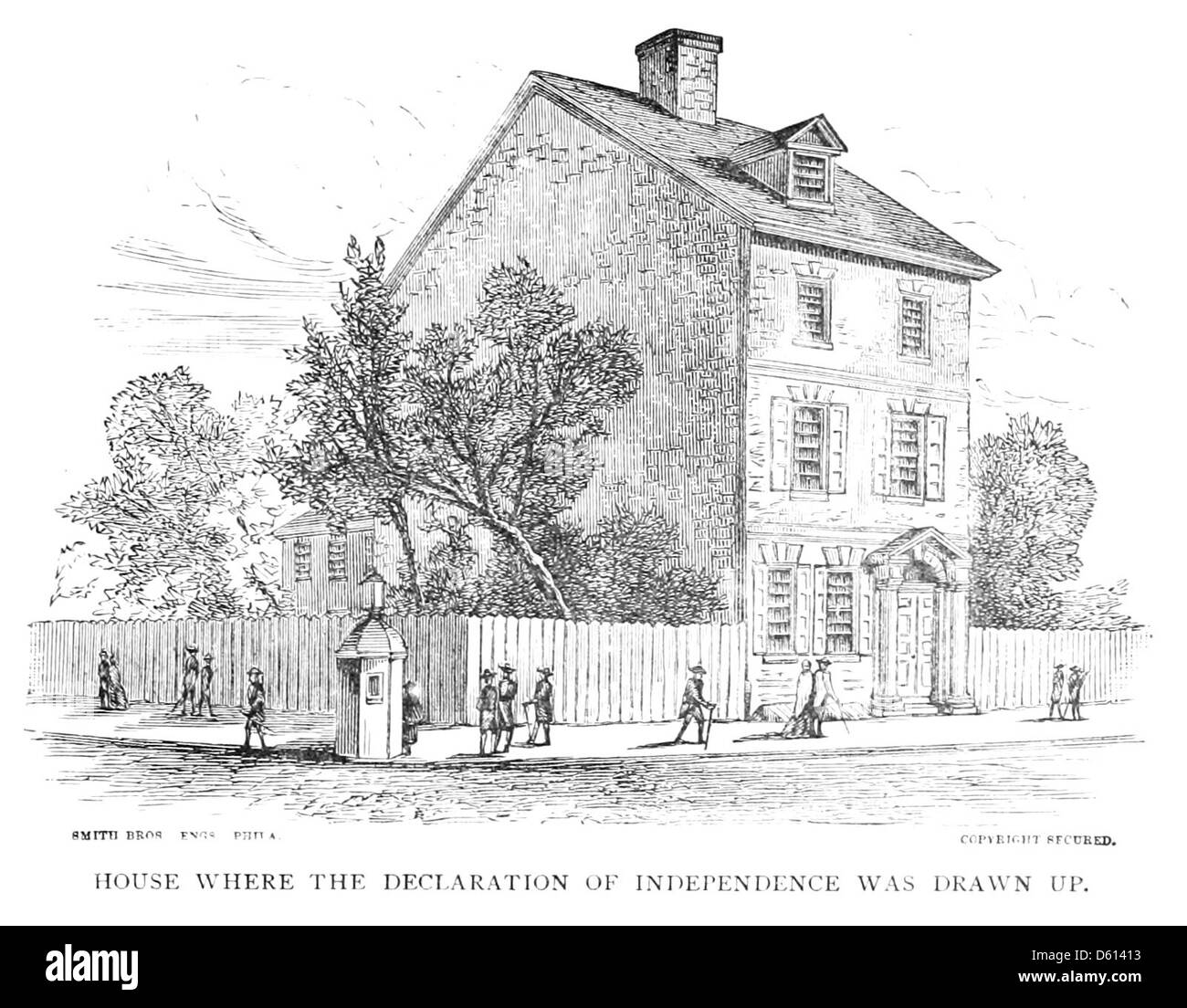 This 1884 image depicts the Declaration of Independence, emphasizing ...