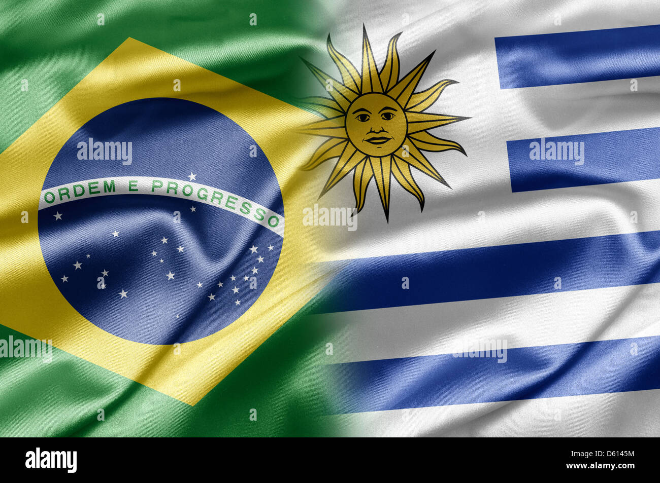 Brazil and Uruguay Stock Photo - Alamy