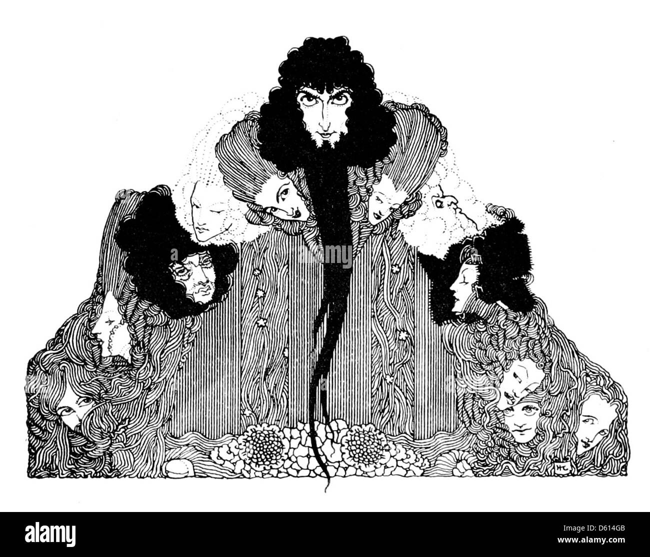 An illustration by Harry Clarke from the 1922 edition of Charles ...