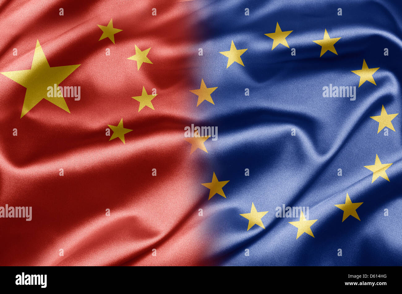 Eu china flag hi-res stock photography and images - Alamy