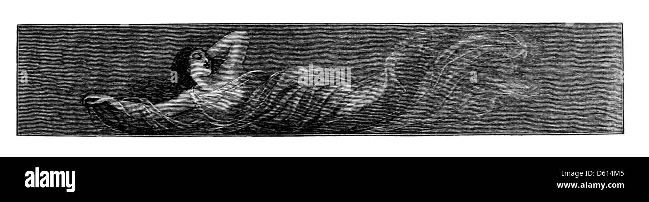 This 1880 illustration depicts an apparition of a woman, inspired by ...