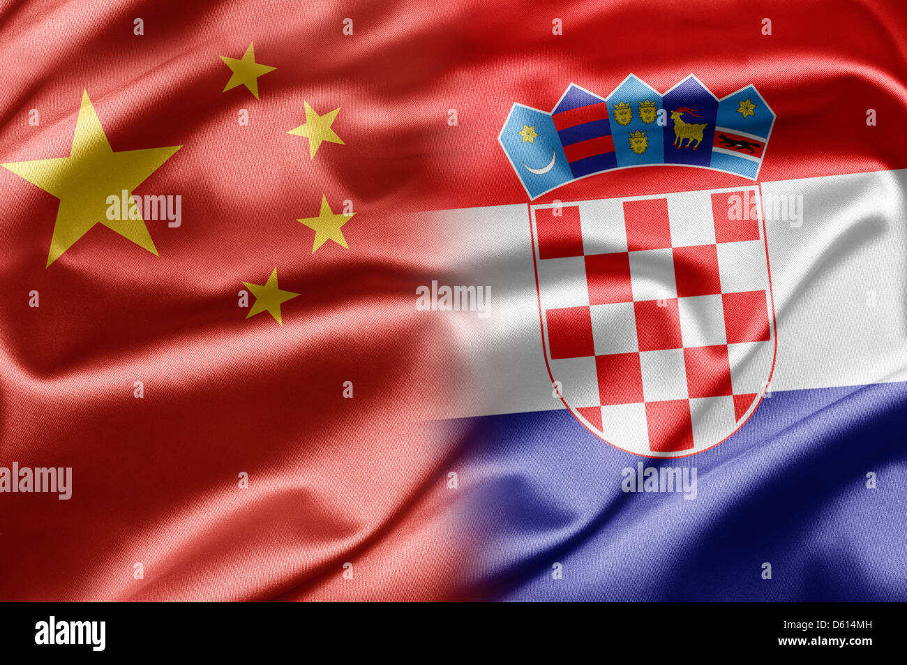 Croatia china flag hi-res stock photography and images - Alamy