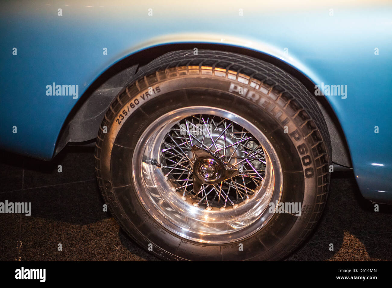 A Borrani wire wheel Stock Photo - Alamy