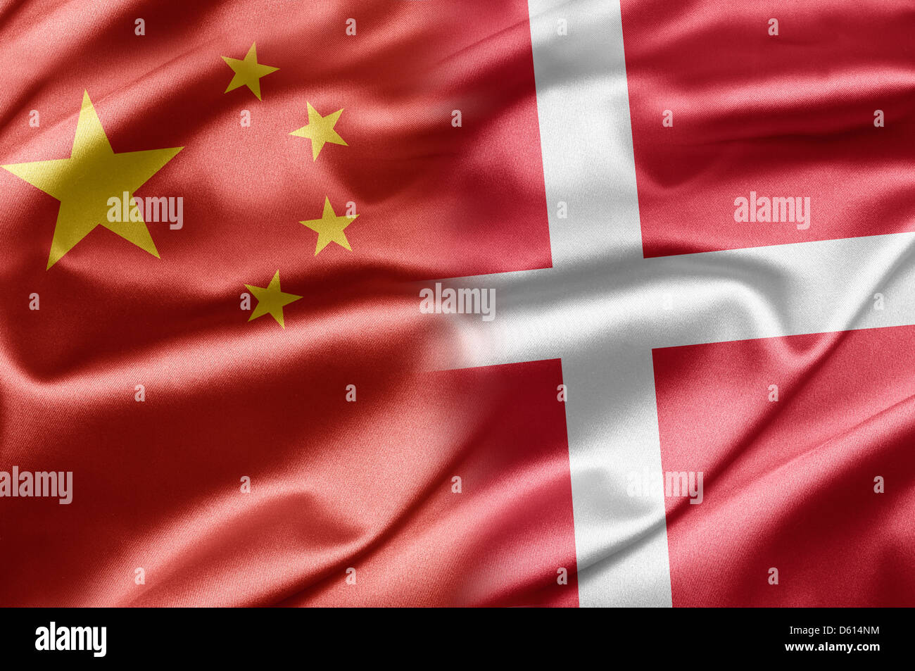 Denmark china flag hi-res stock photography and images - Alamy