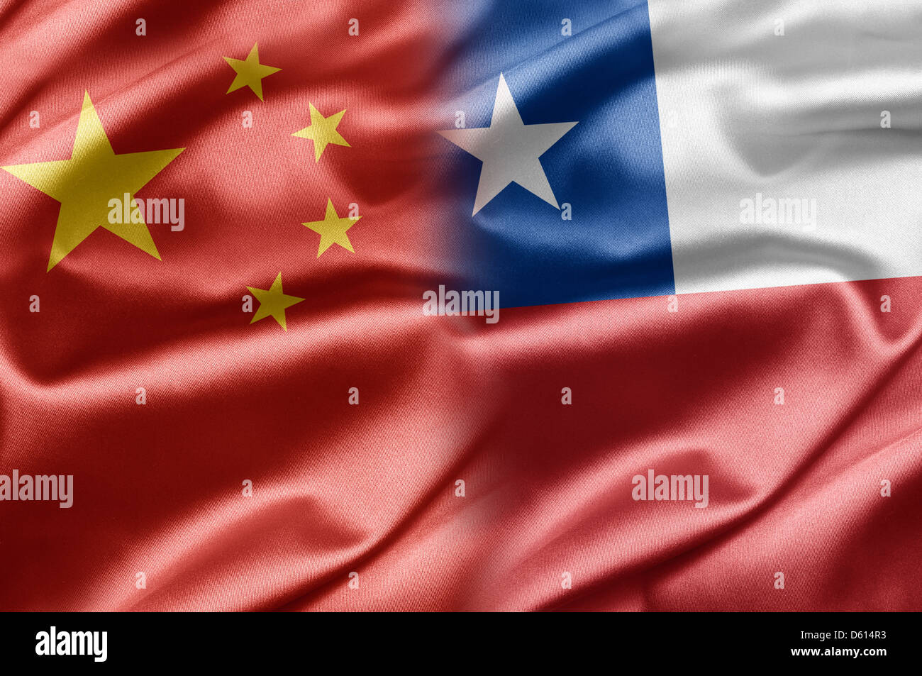Chile china flag hi-res stock photography and images - Alamy