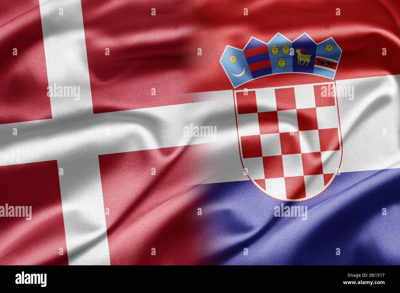 Denmark croatia flag hi-res stock photography and images - Alamy