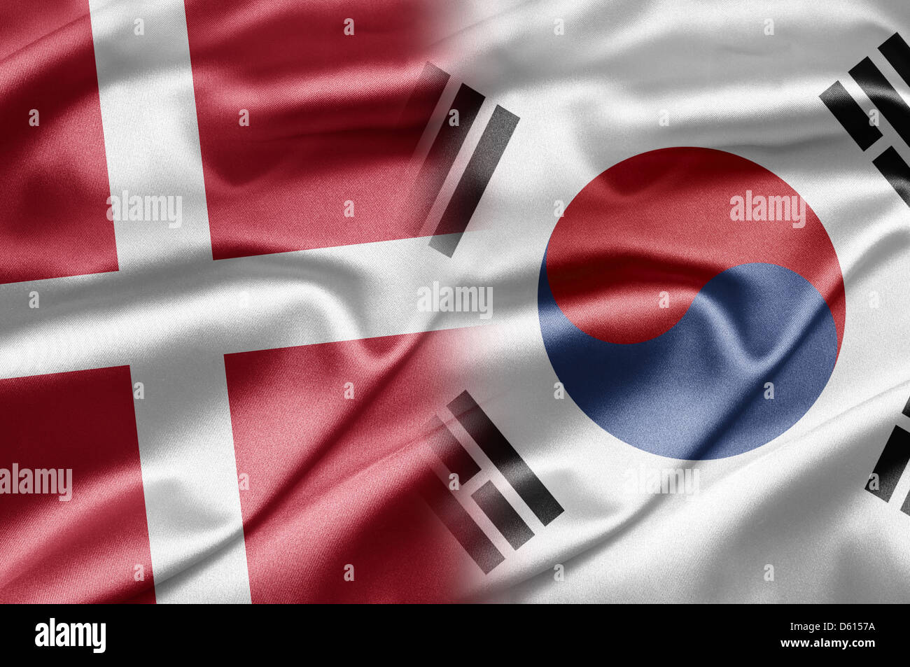 Denmark south korea flag hi-res stock photography and images - Alamy