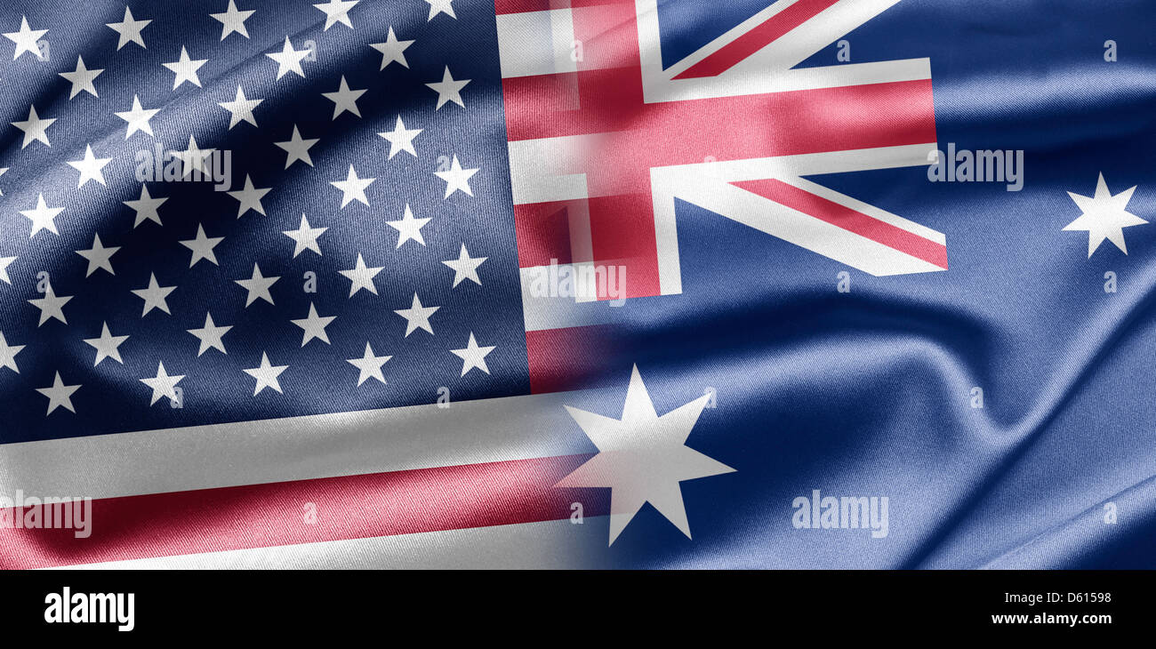 United states australia flag hi-res stock photography and images - Alamy