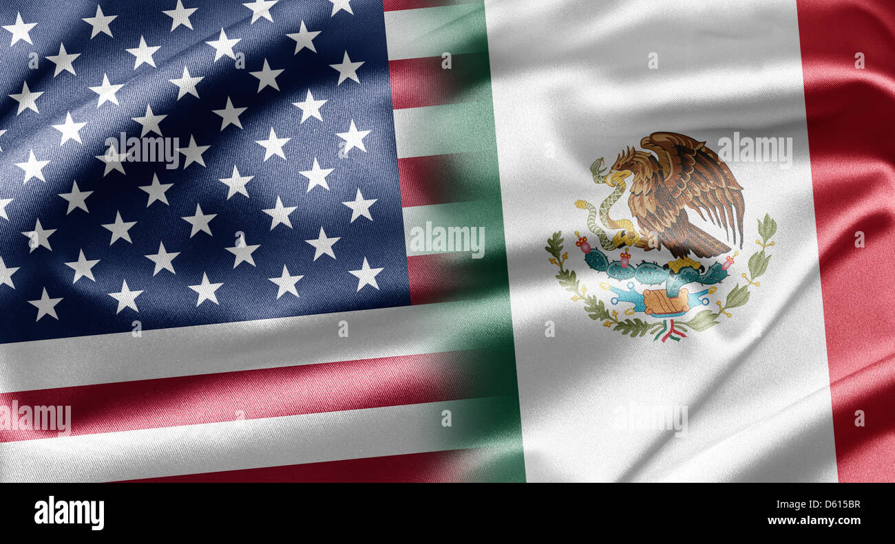 Mexico usa flag hi-res stock photography and images - Alamy