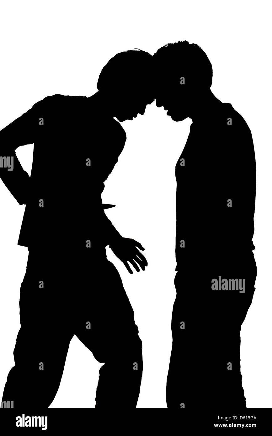 Woman hit man silhouette hi-res stock photography and images - Alamy