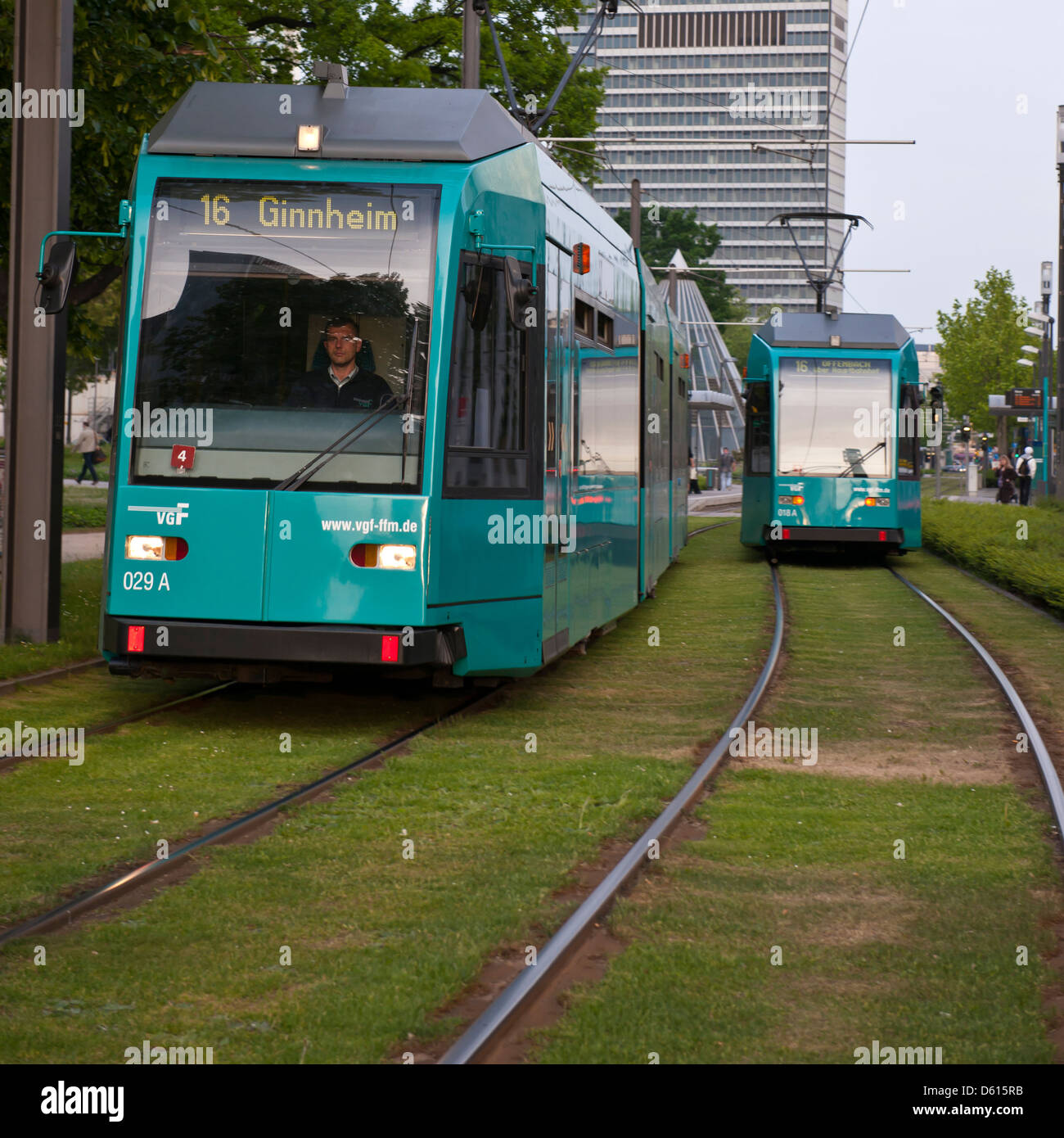 Aqua trams, Frankfurt Stock Photo - Alamy