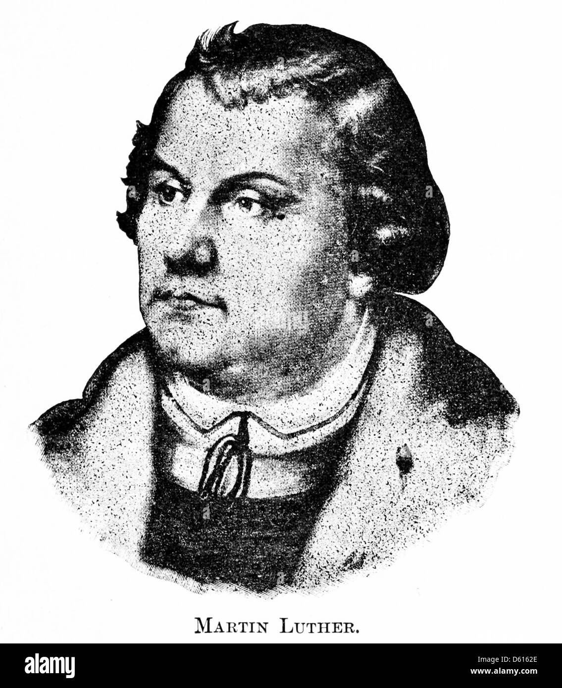 An educational illustration depicting Martin Luther, highlighting his ...