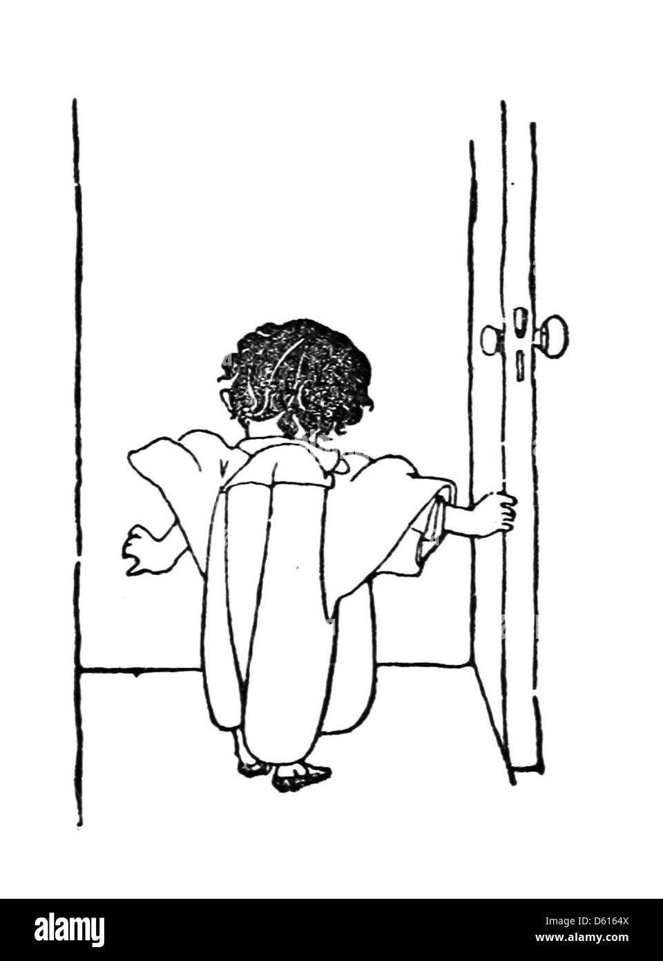 This 1901 illustration from 'A Child’s Garden of Verses' portrays an ...