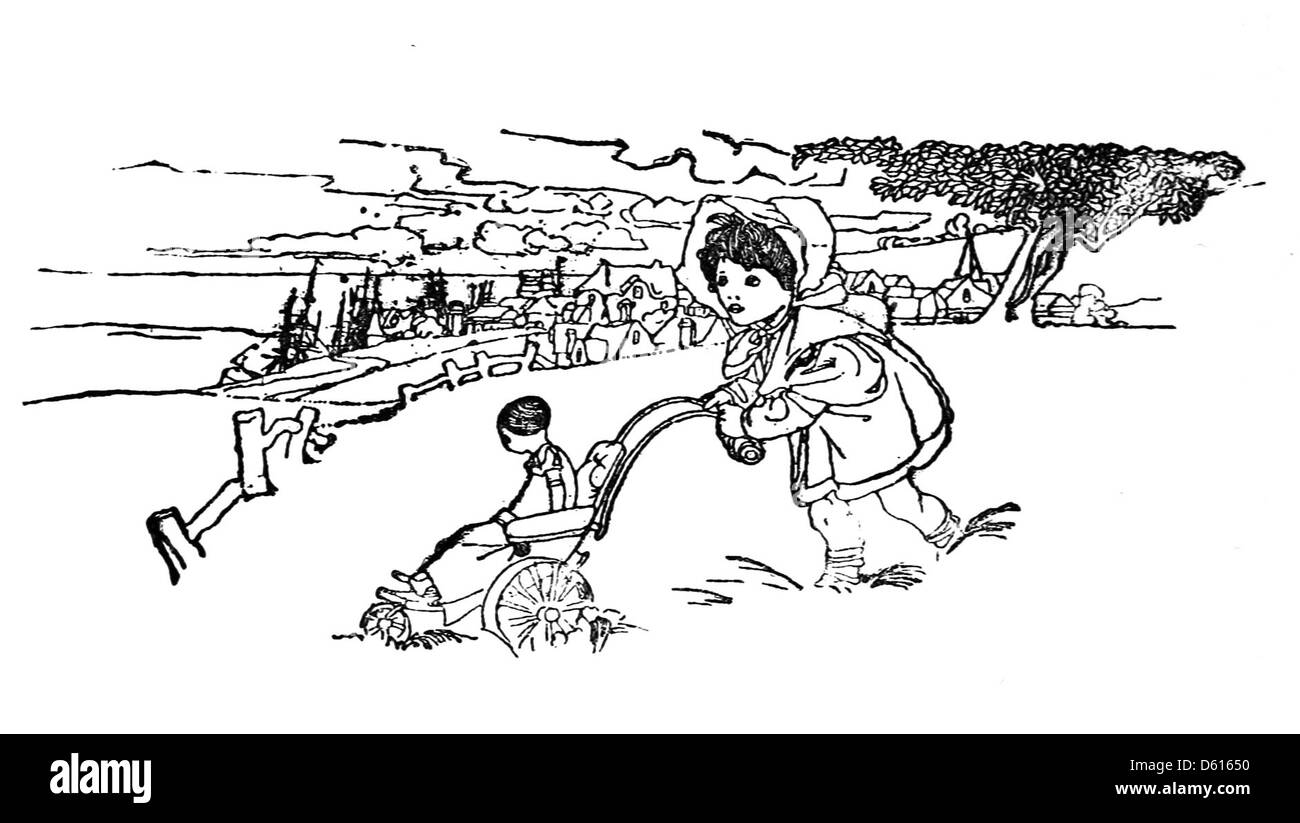 An illustration from the 1901 edition of 'A Child's Garden of Verses ...