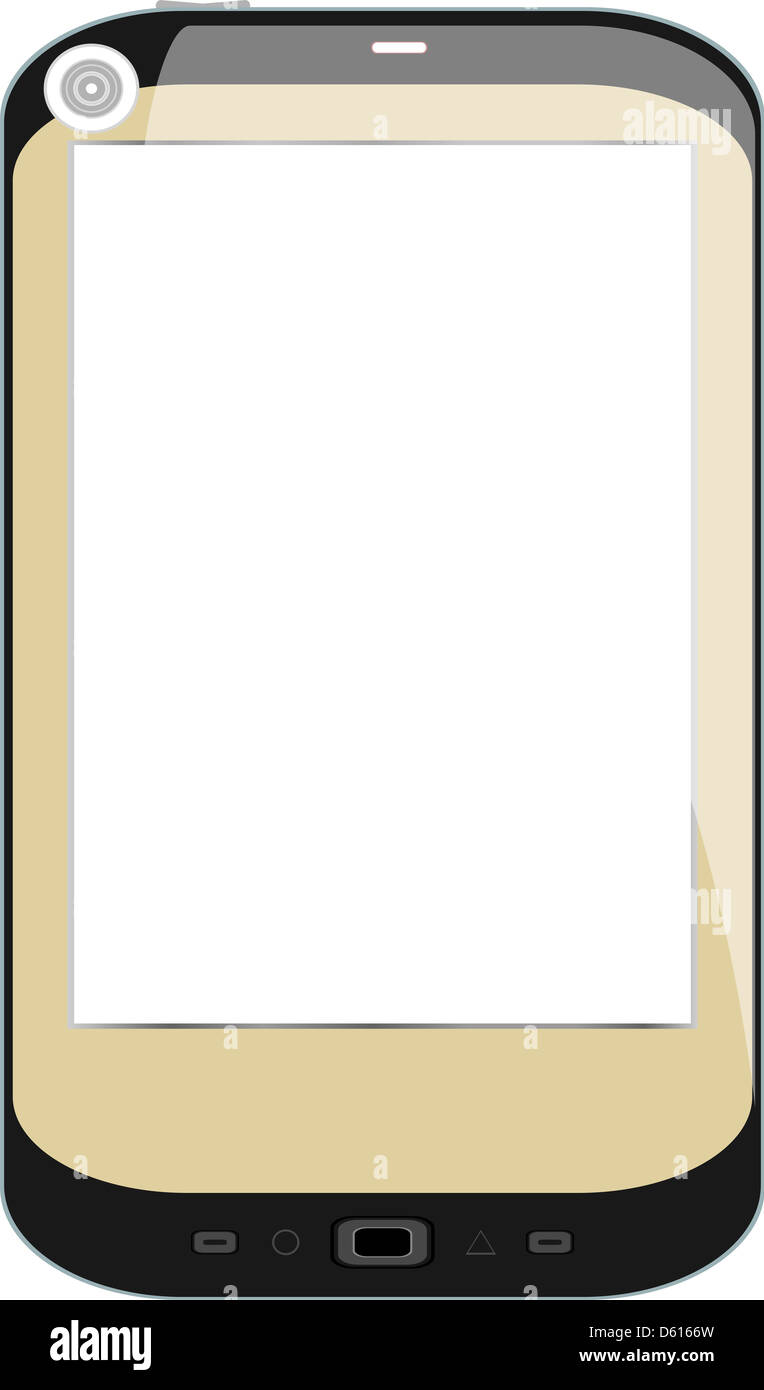 Smart phone with blank screen isolated Stock Photo - Alamy