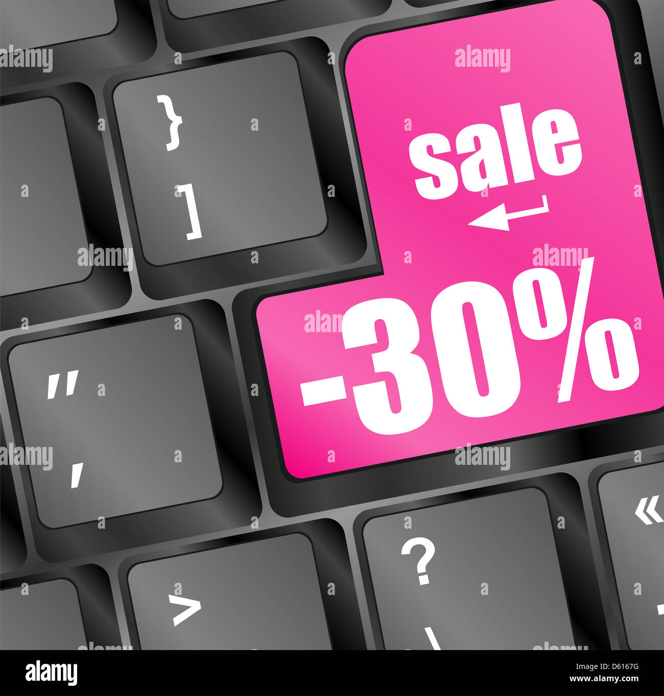 Shopping on-line , red key sale on keyboard Stock Photo - Alamy