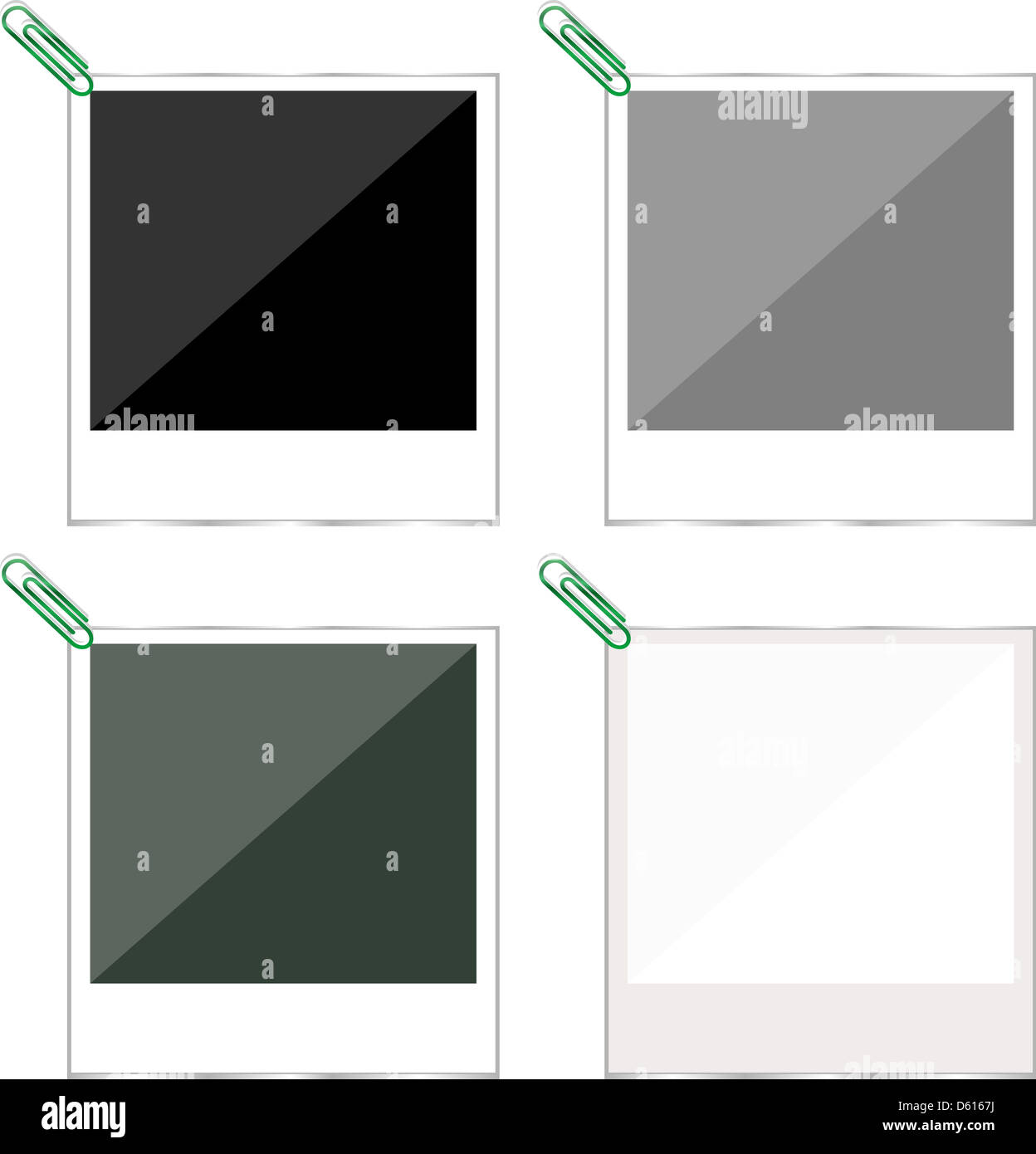 picture polaroid frame set isolated on white Stock Photo - Alamy