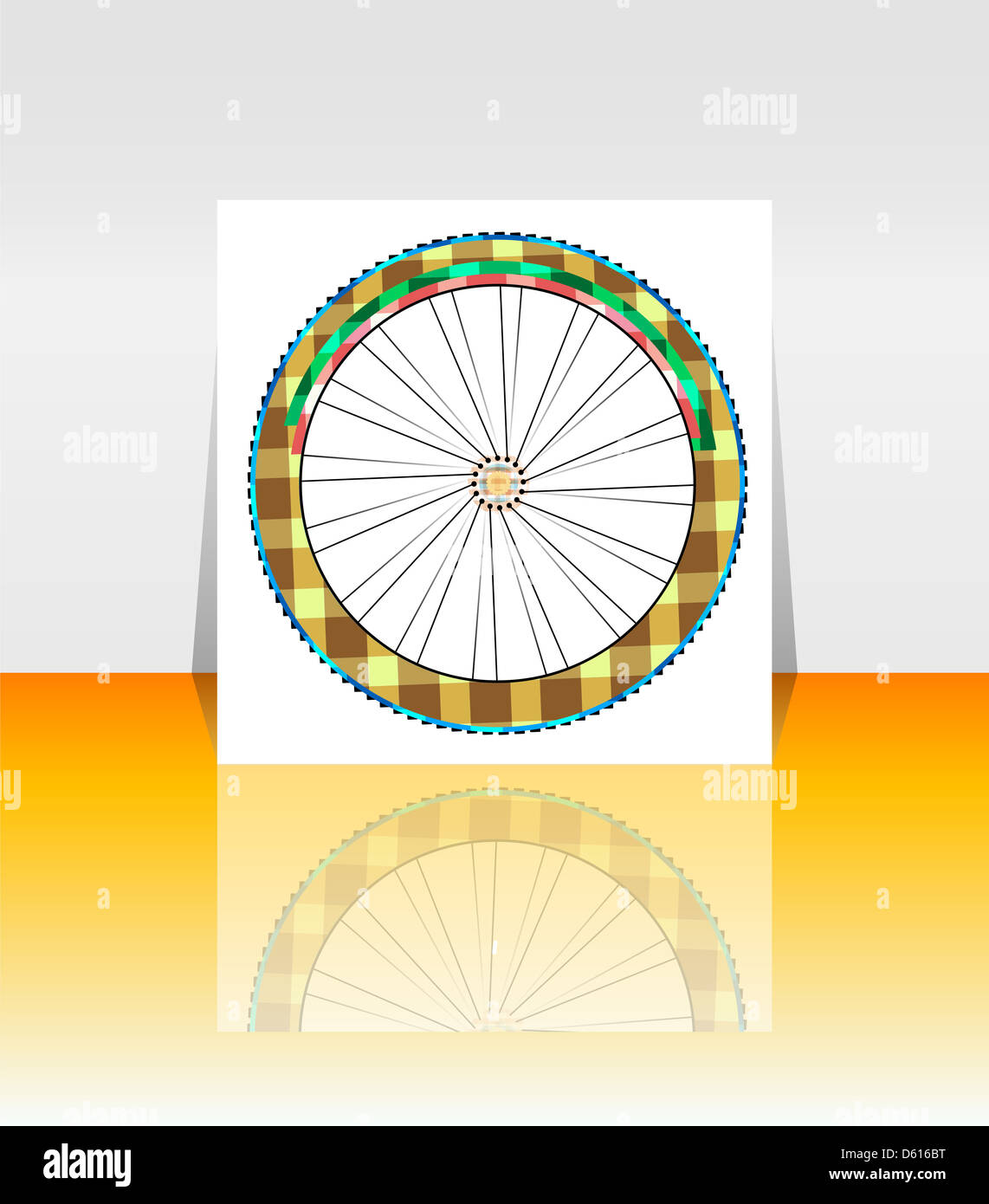 Bicycle Wheel Symbol Stock Photo - Alamy