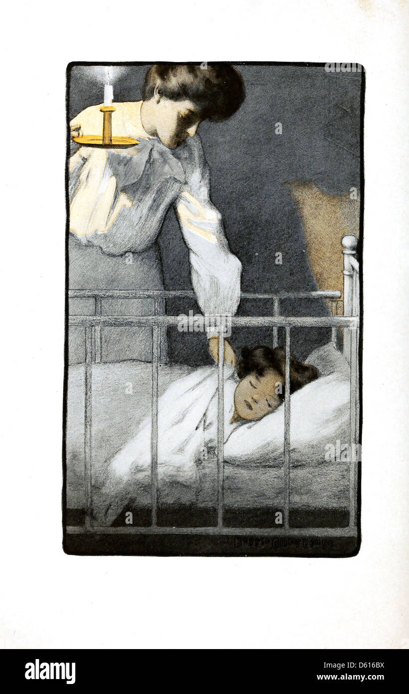 This 1905 image features illustrations by Betsy Collins Pease, showing ...