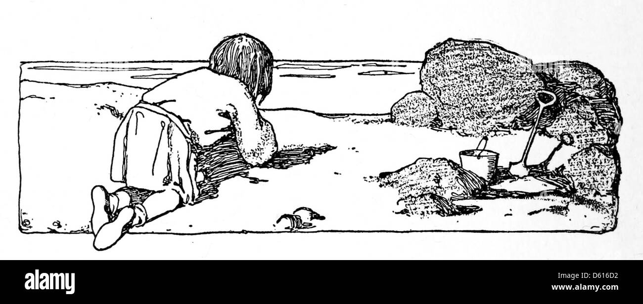 An illustration from the 1909 edition of 'A Child’s Garden of Verses ...