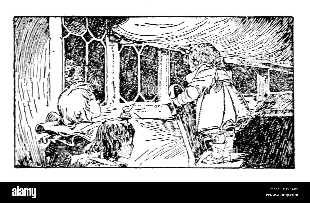 An illustration from the 1913 edition of 'A Child's Garden of Verses ...