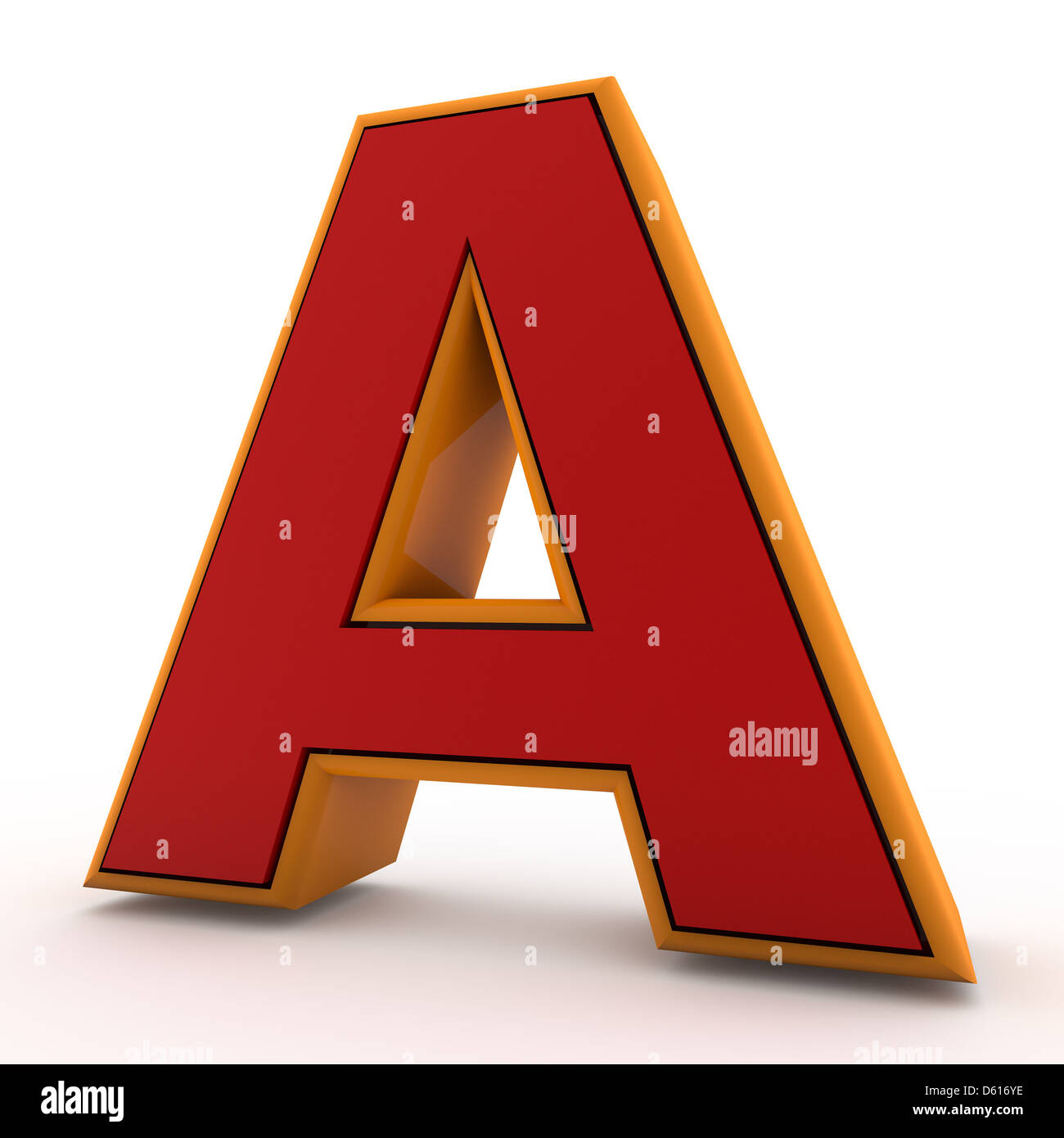 3D alphabet, letter A isolated on white background Stock Photo - Alamy
