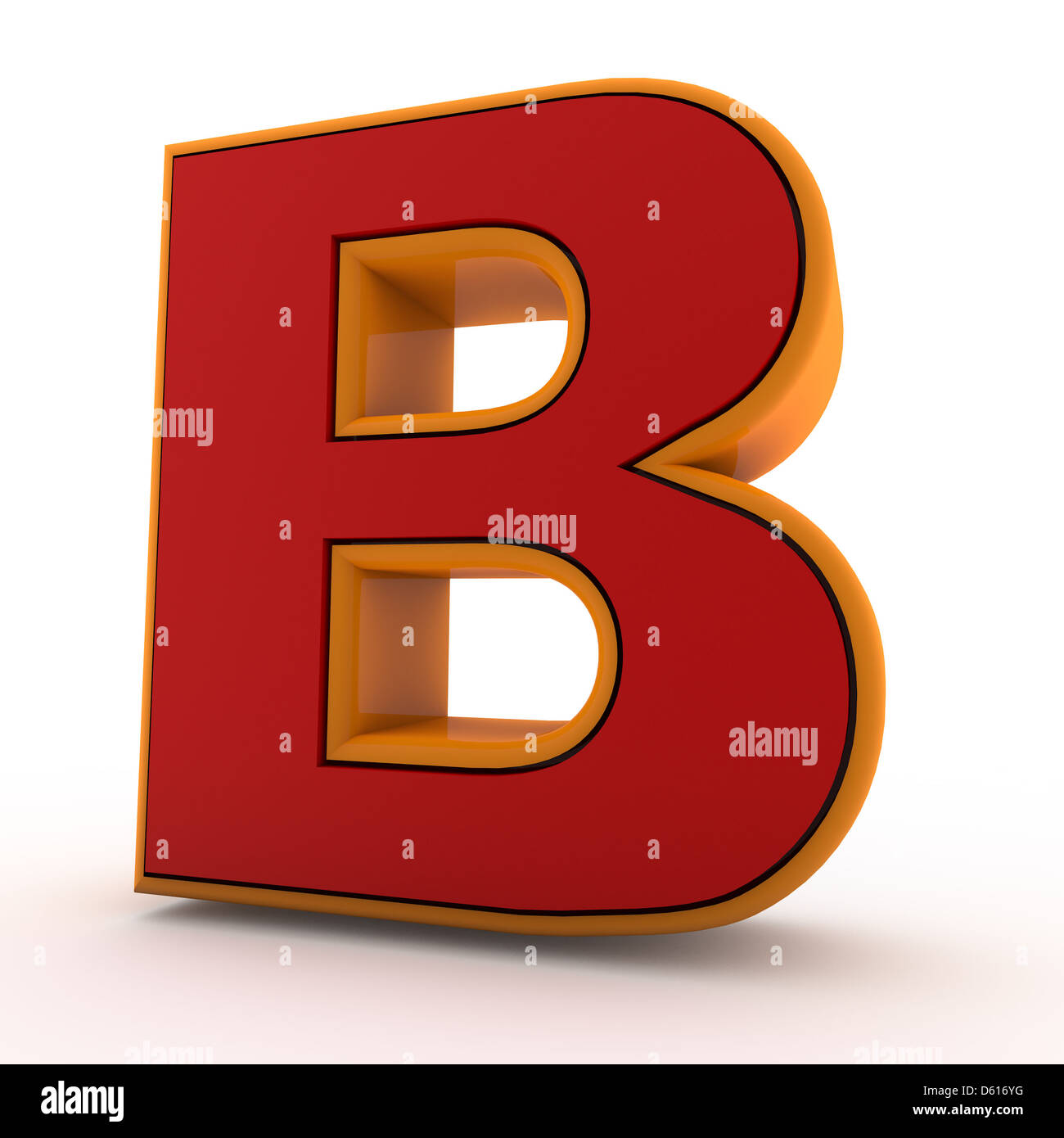 3D alphabet, letter B isolated on white background Stock Photo - Alamy