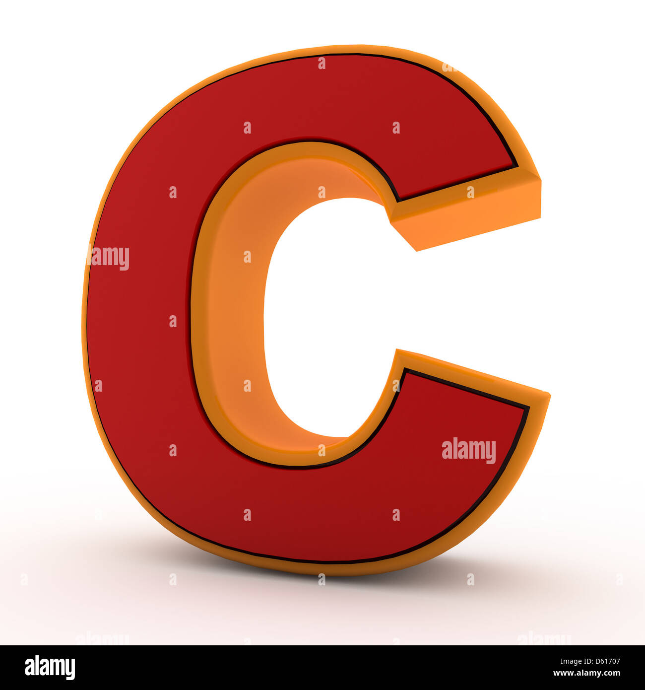 3D alphabet, letter C isolated on white background Stock Photo - Alamy