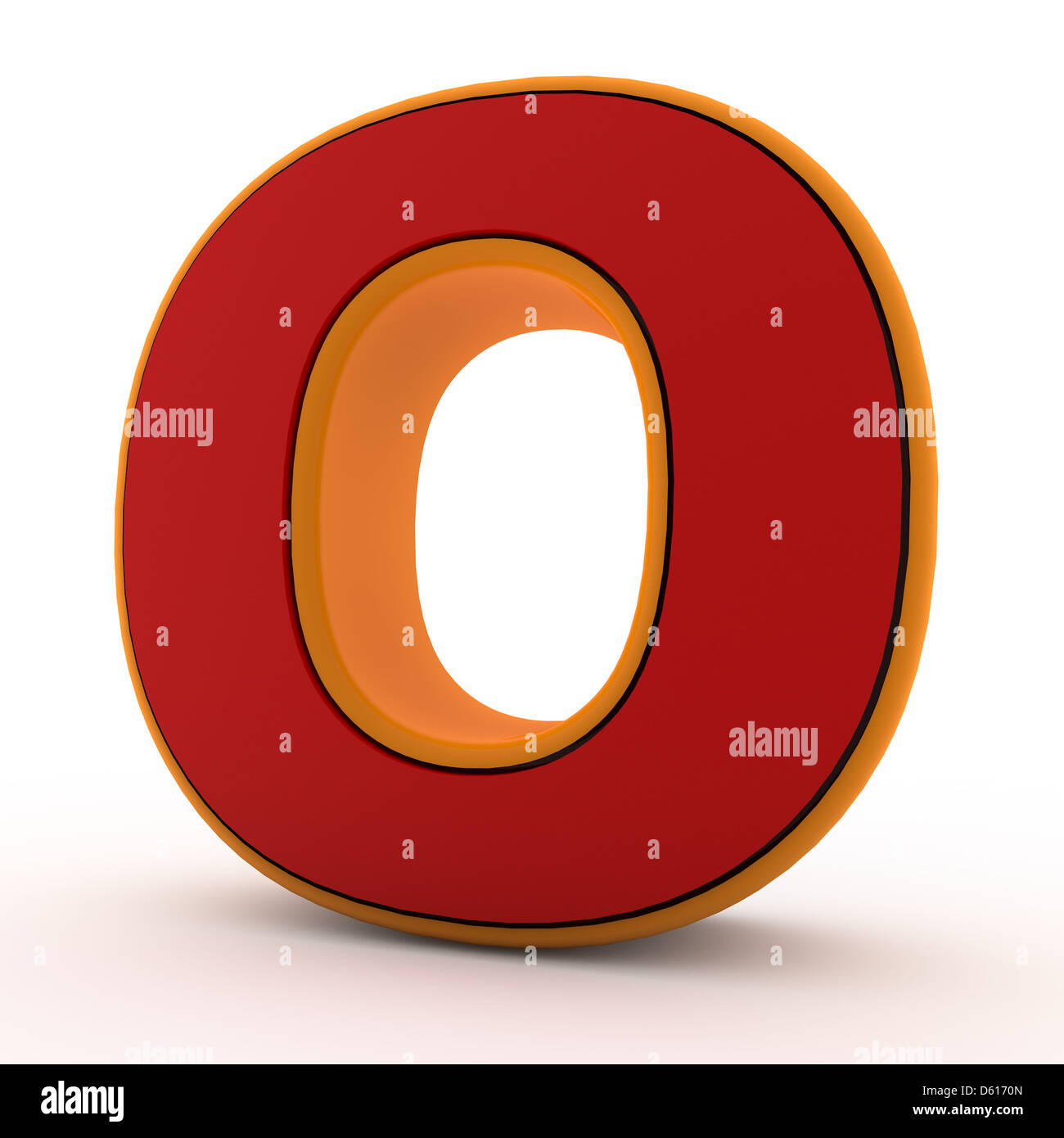 3D alphabet, letter O isolated on white background Stock Photo - Alamy