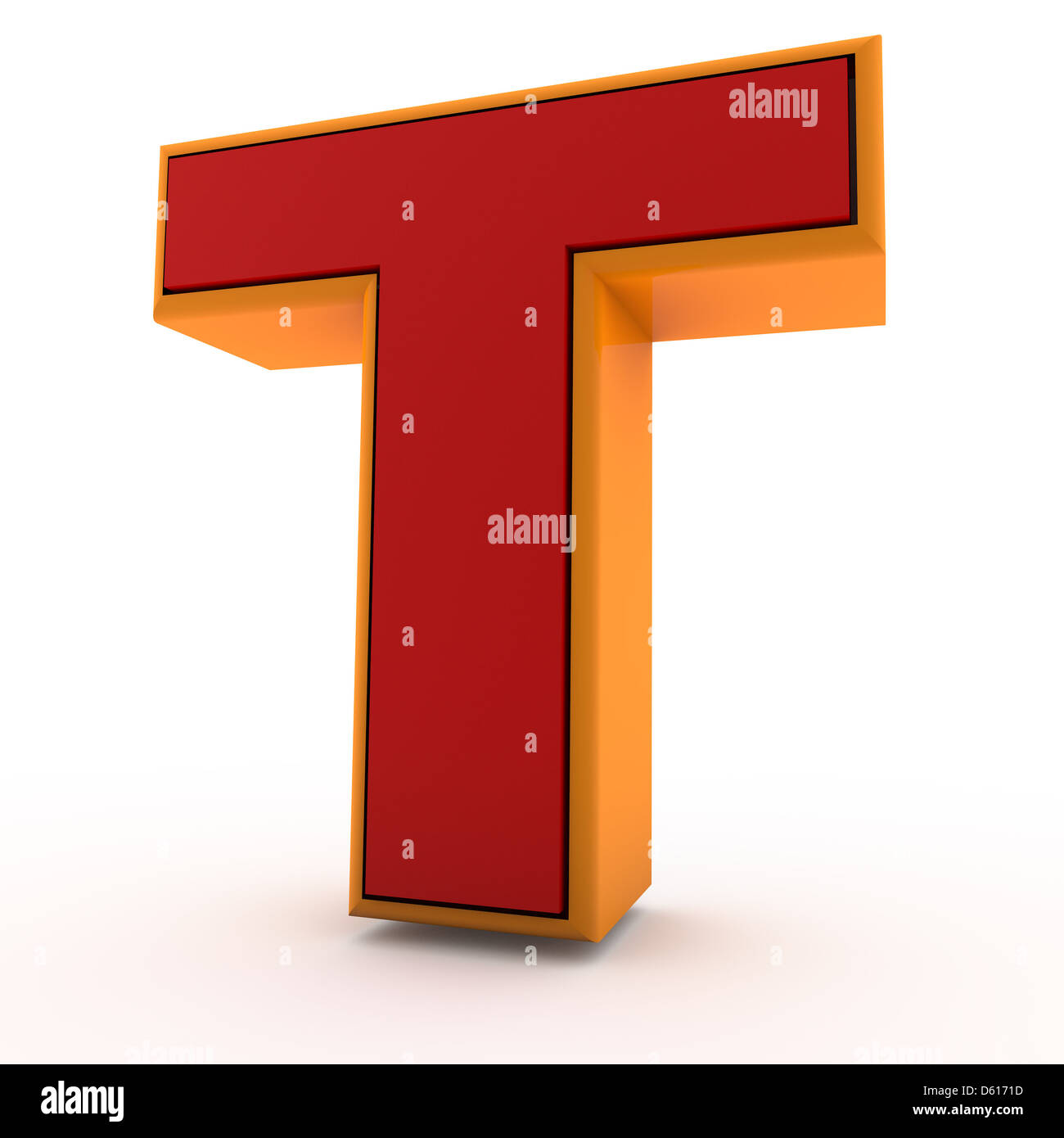 3D alphabet, letter T isolated on white background Stock Photo - Alamy