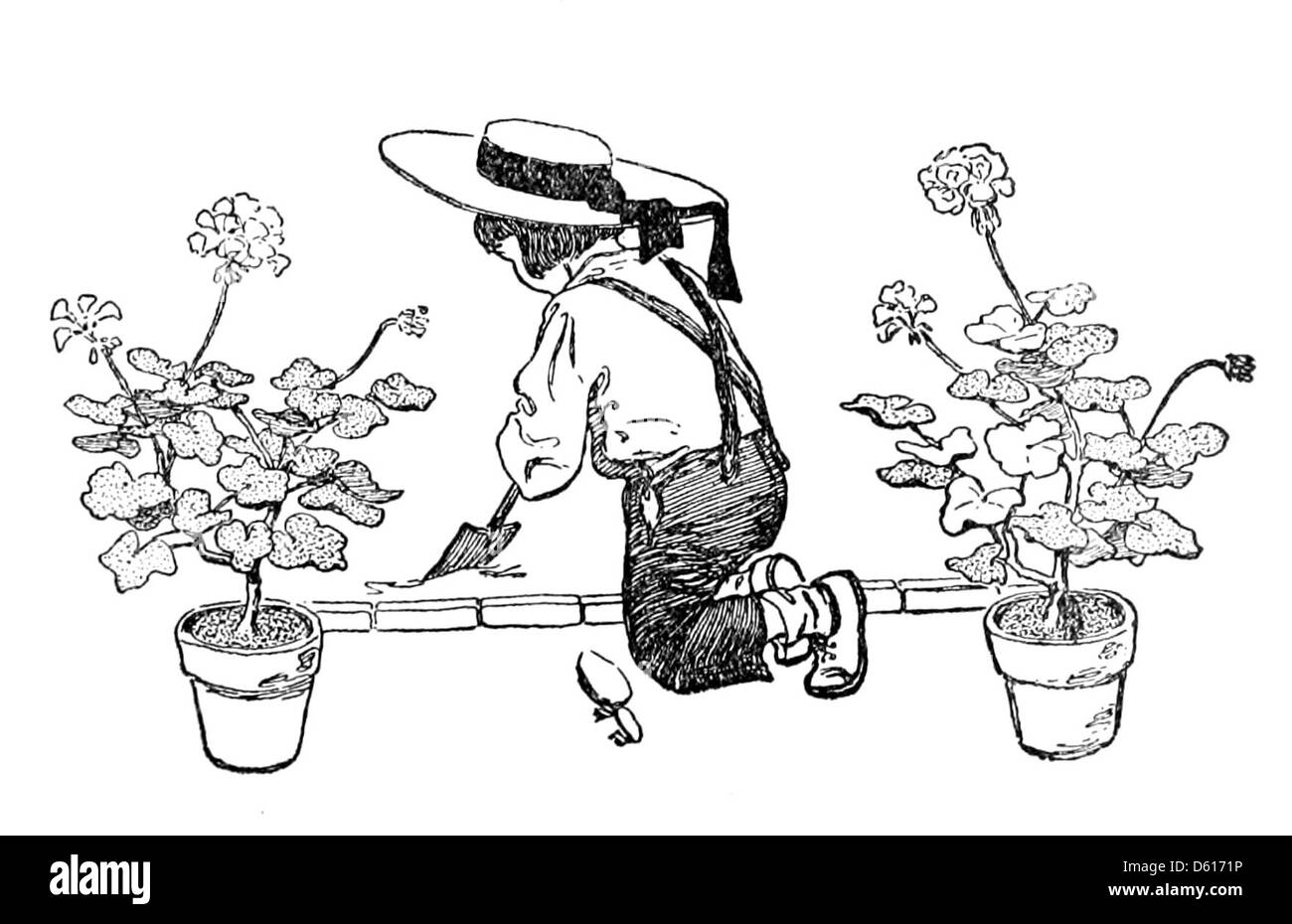 This 1905 illustration from 'A Child's Garden of Verses' by Robert ...