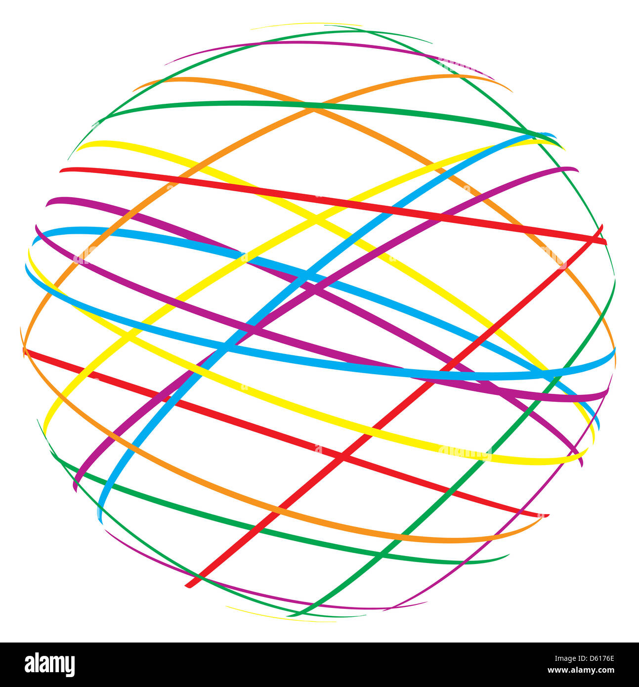 abstract sphere from color lines Stock Photo - Alamy