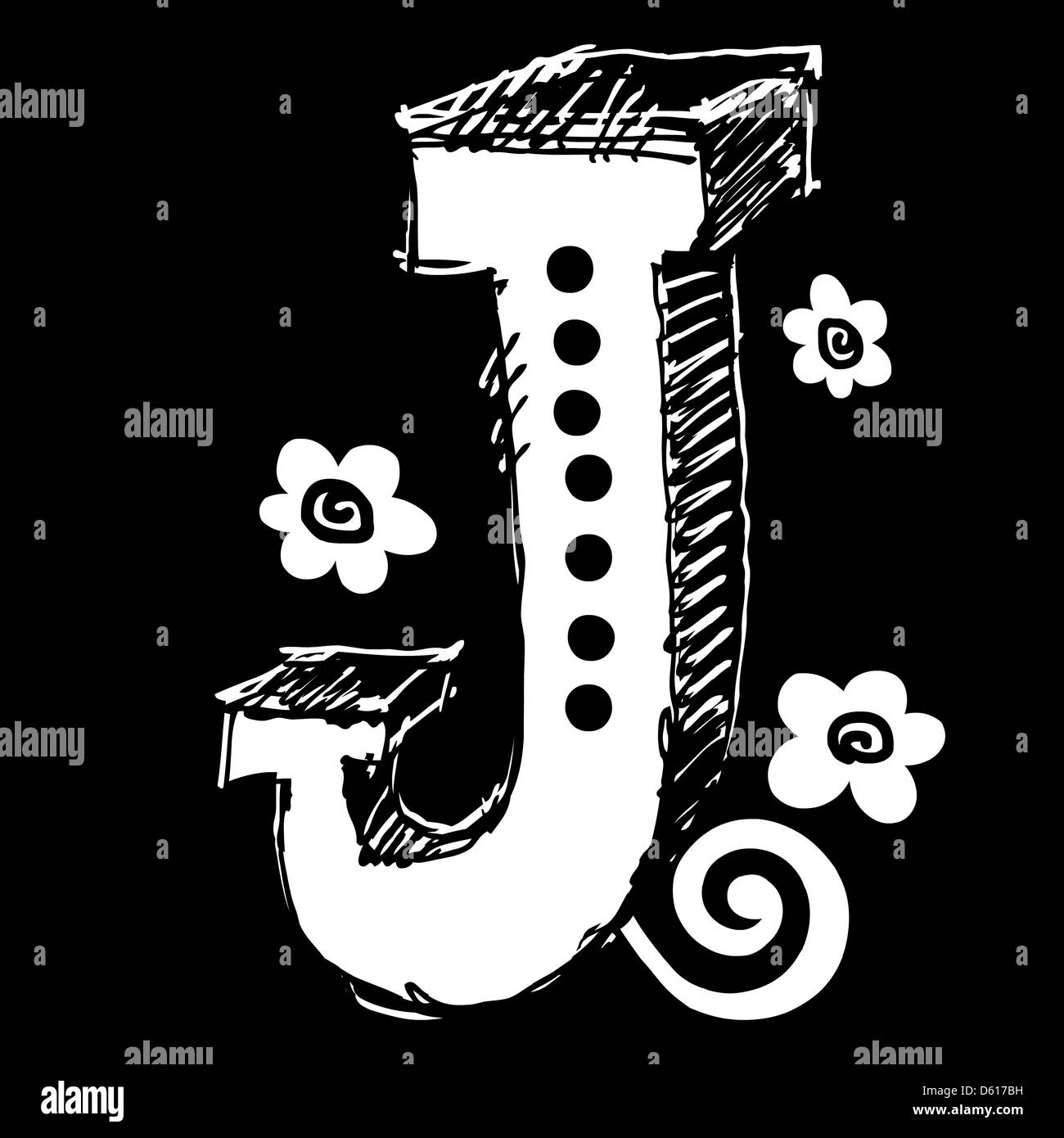J letter lettering Black and White Stock Photos & Images - Alamy